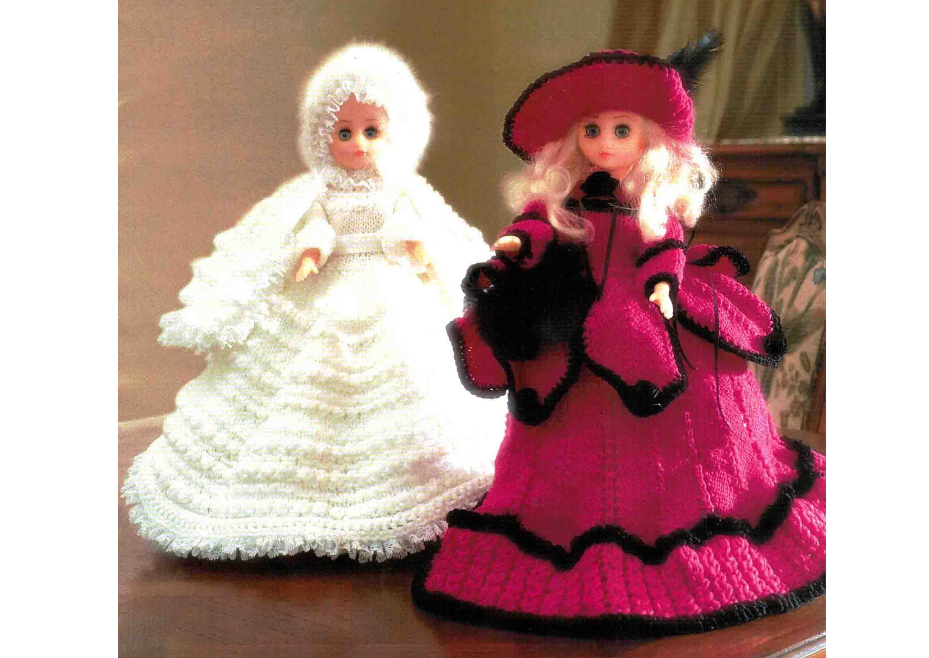 SALE Dolls Victorian Era Dresses Outfits to Make Nylon Knitting Ribbon ...