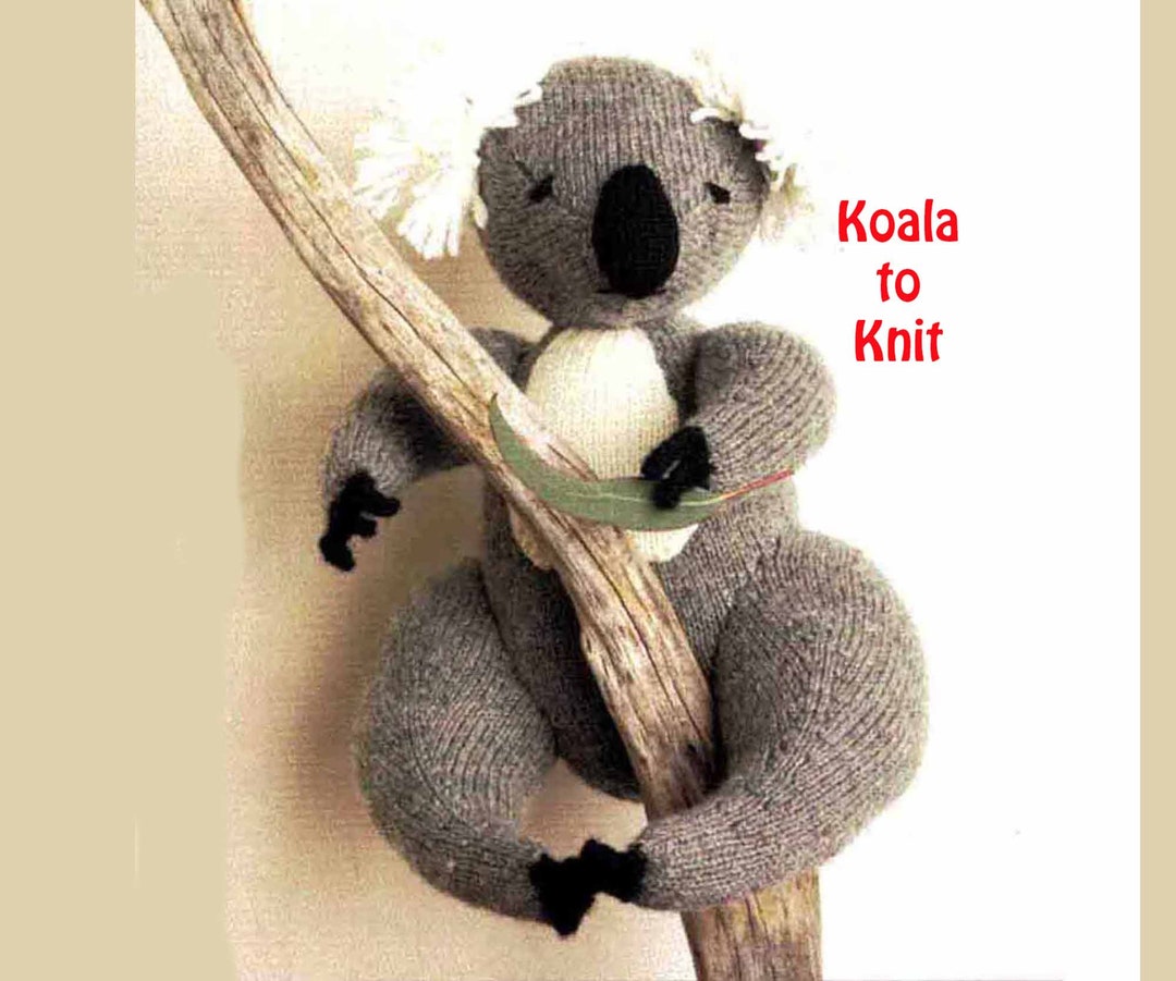 Koala Australia Knitting Pattern Australian Bear Mammal Animal DK 8 Ply ...