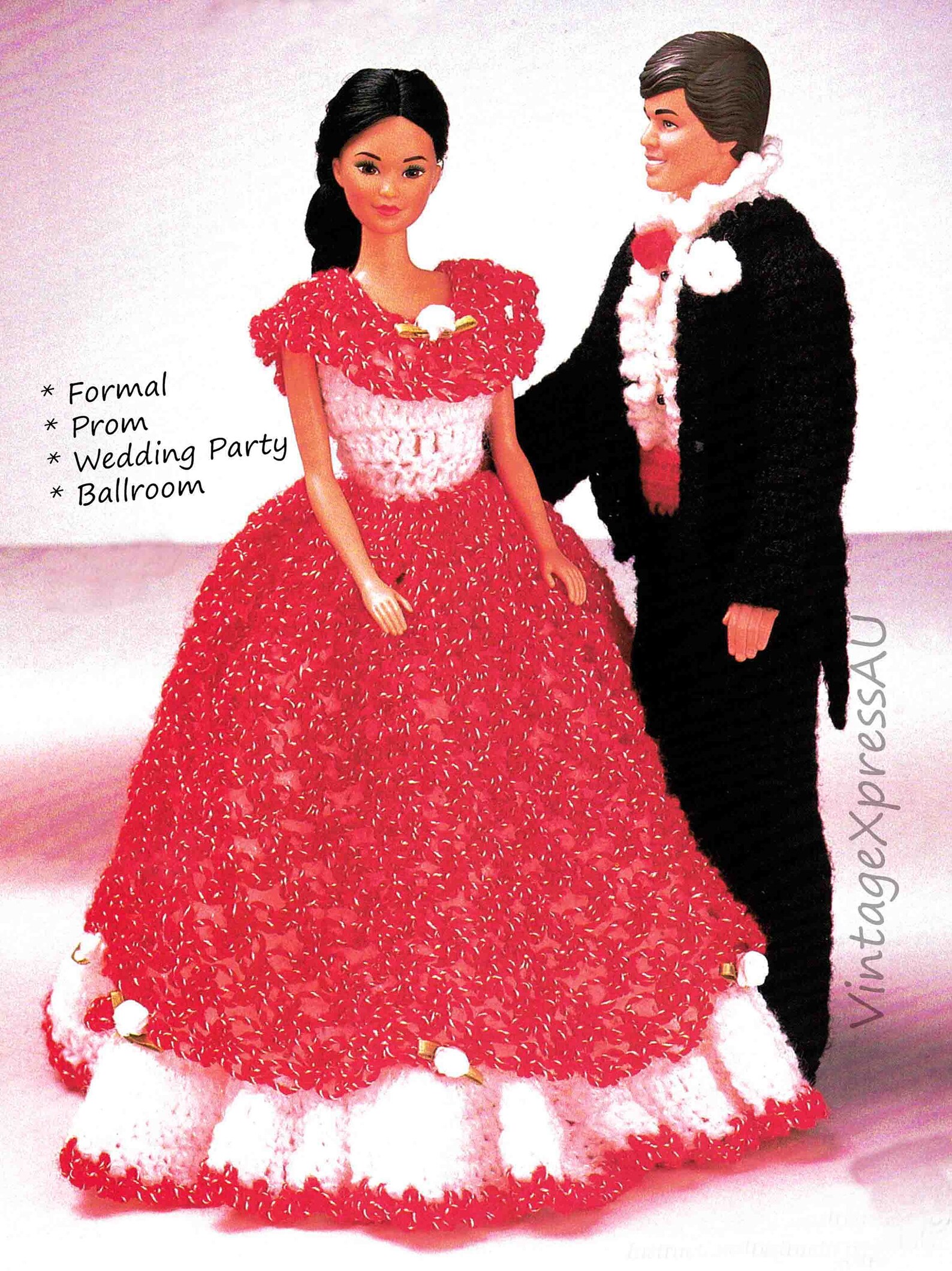 Fashion Doll Prom Formal Ballroom Wedding Party Dress & Tuxedo Doll's ...