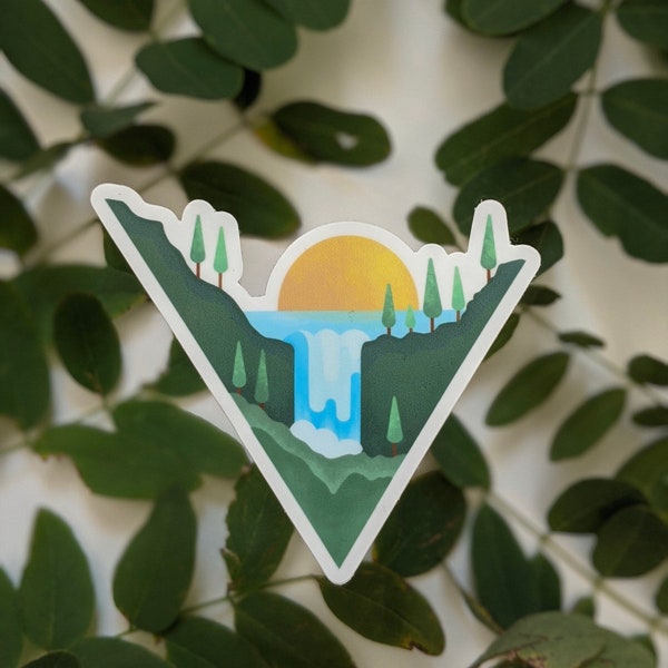 Waterfall Sticker - Etsy