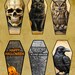 Halloween Classic Coffin Tags, Digital, Junk Journal, Printables ...