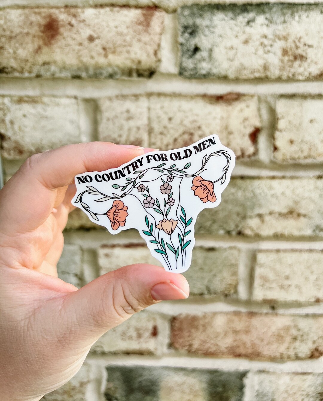 Uterus Sticker No Country for Old Men Sticker Pro Choice Sticker Floral ...