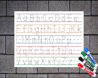Reusable Acrylic Dry Erase Alphabet & Number Tracing Board Learn at ...