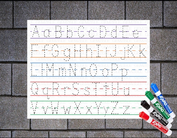 Alphabet Dry Erase Board Digital PNG | Etsy