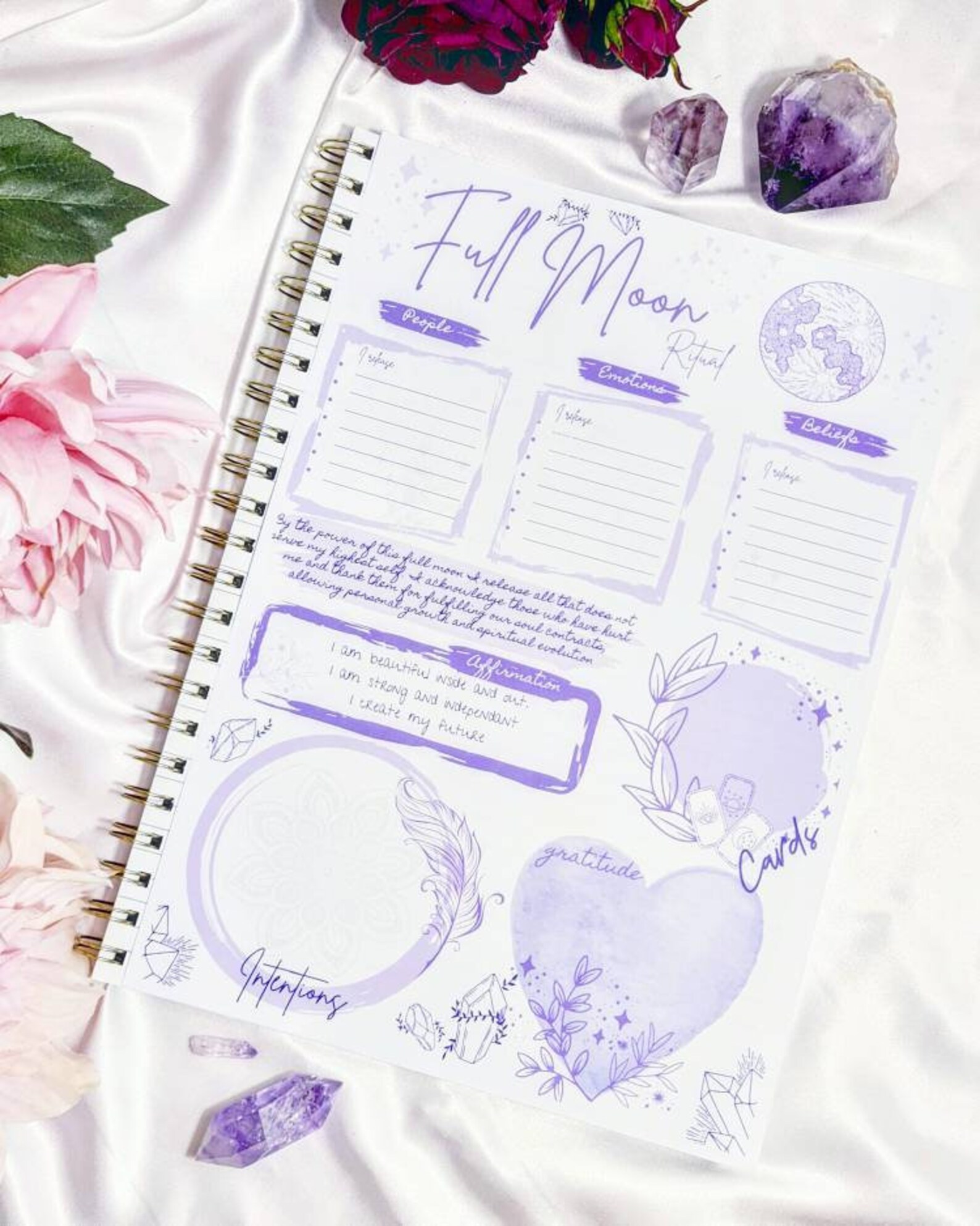 Full Moon Ritual Journal Printable Digital Instant Download - Etsy