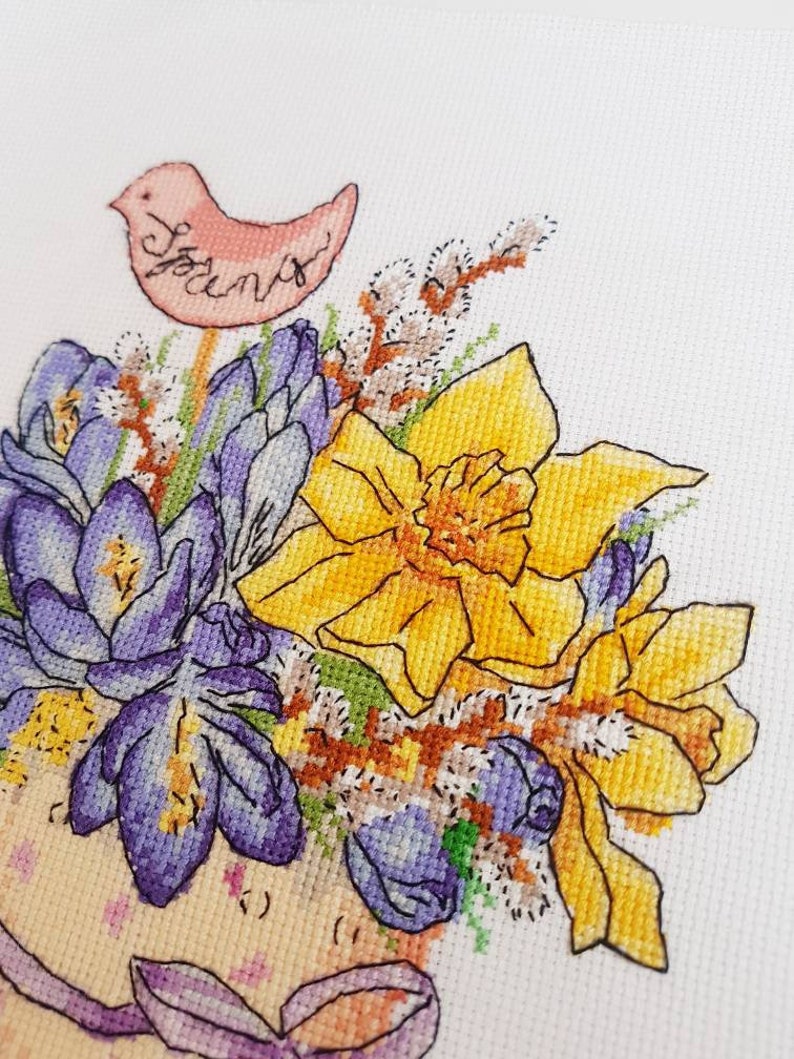 Flower Spring Cross Stitch Pattern Pdf Floral Mothers Day | Etsy