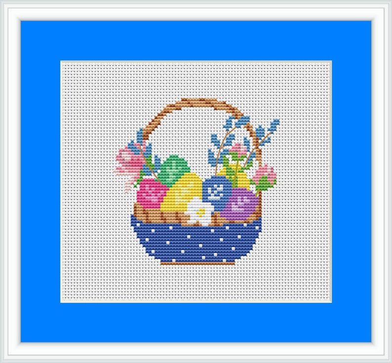 Easter Cross Stitch Pattern Cute Bunny Ornament Eggs - Etsy