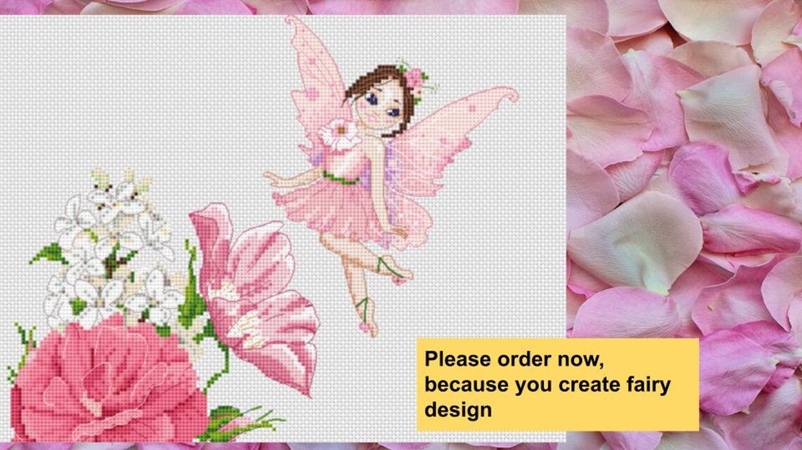 Fairy Cross Stitch Pattern Magic Flower Fairy Cross Stitch - Etsy