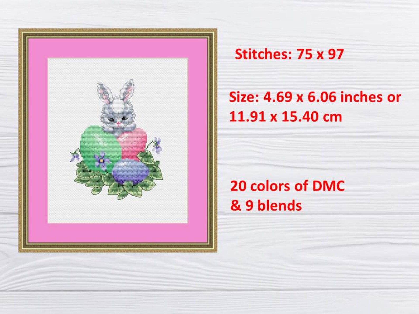 Easter Cross Stitch Pattern Counted Bunny Embroidery - Etsy