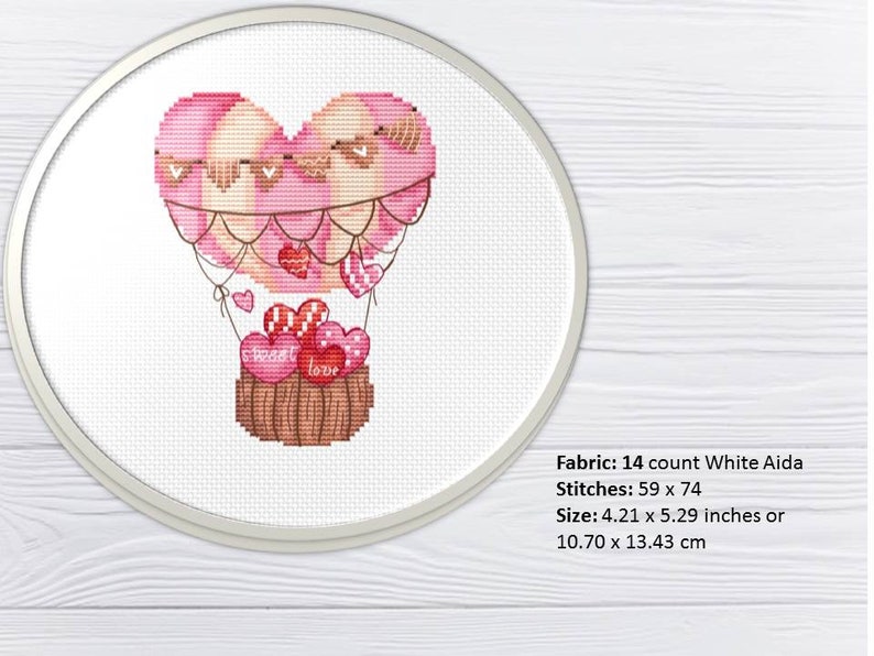 Valentine's Day Cross Stitch Pattern Love Counted Instant - Etsy