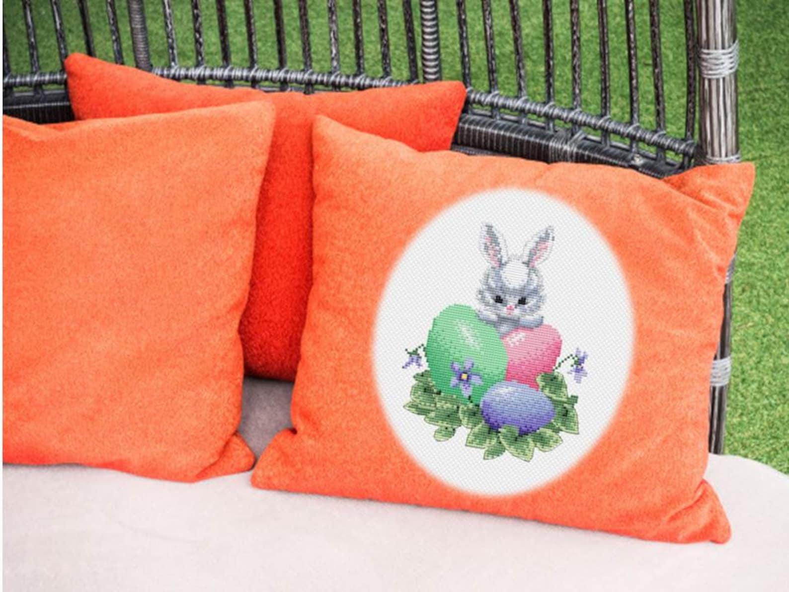 Easter Cross Stitch Pattern Counted Bunny Embroidery - Etsy