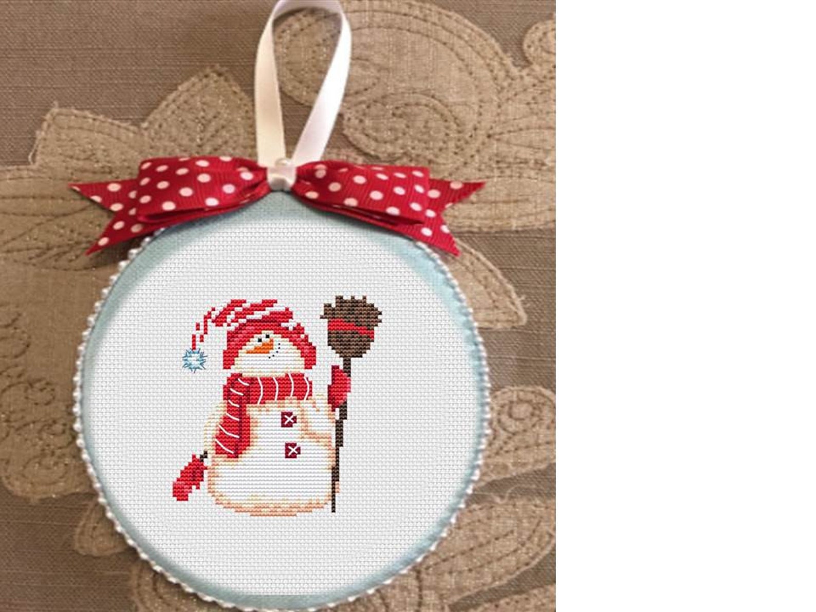 Snowman Cross Stitch Pattern Christmas Modern Pdf Snowmen - Etsy