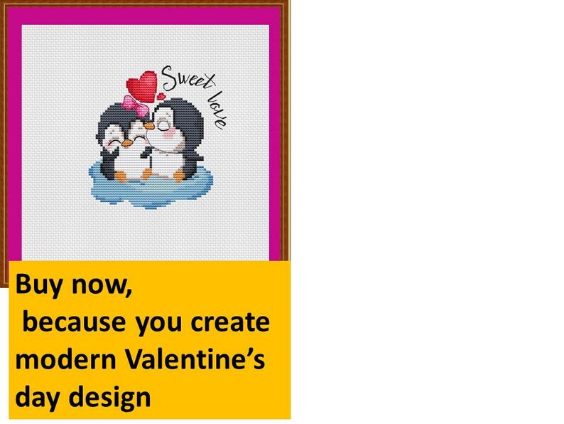 Valentine Cross Stitch Pattern Love Counted Instant Pdf Cute - Etsy