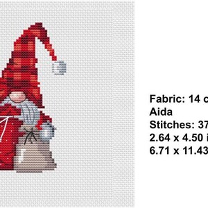Gnome Cross Stitch Pattern, Counted Gnome Pdf, Buffalo Plaid Gnome ...