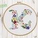 Letter K Cross Stitch Pattern Floral Rainbow Monogram Cute - Etsy