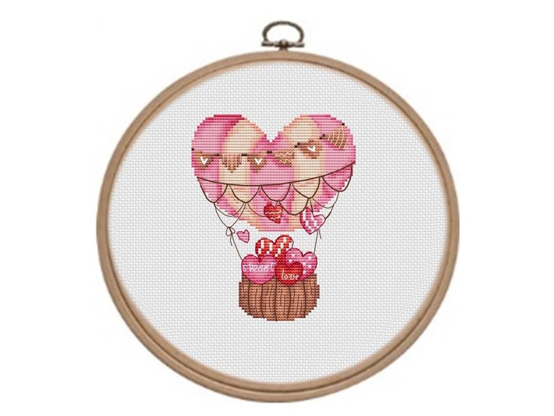 Valentine's Day Cross Stitch Pattern Love Counted Instant - Etsy