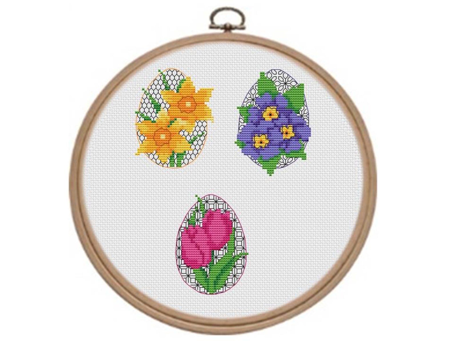Easter Cross Stitch Pattern Easter Eggs Pdf Small Eggs for - Etsy
