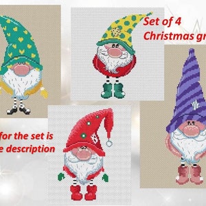 Valentine Gnome Cross Stitch Pattern Scandinavian Tomte Ornaments Easy ...