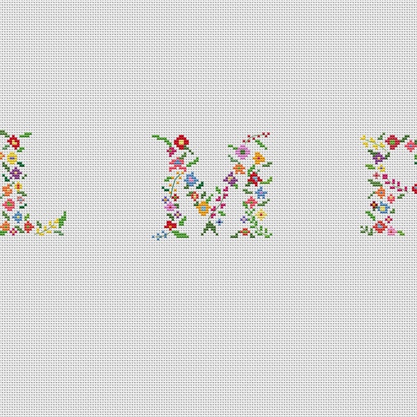 Cross Stitch Initial - Etsy