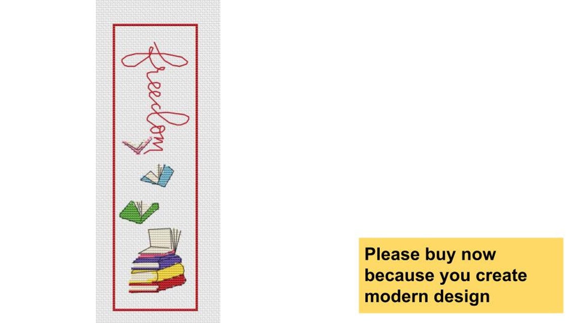Bookmark Cross Stitch Pattern Books Cross Stitch Pdf - Etsy