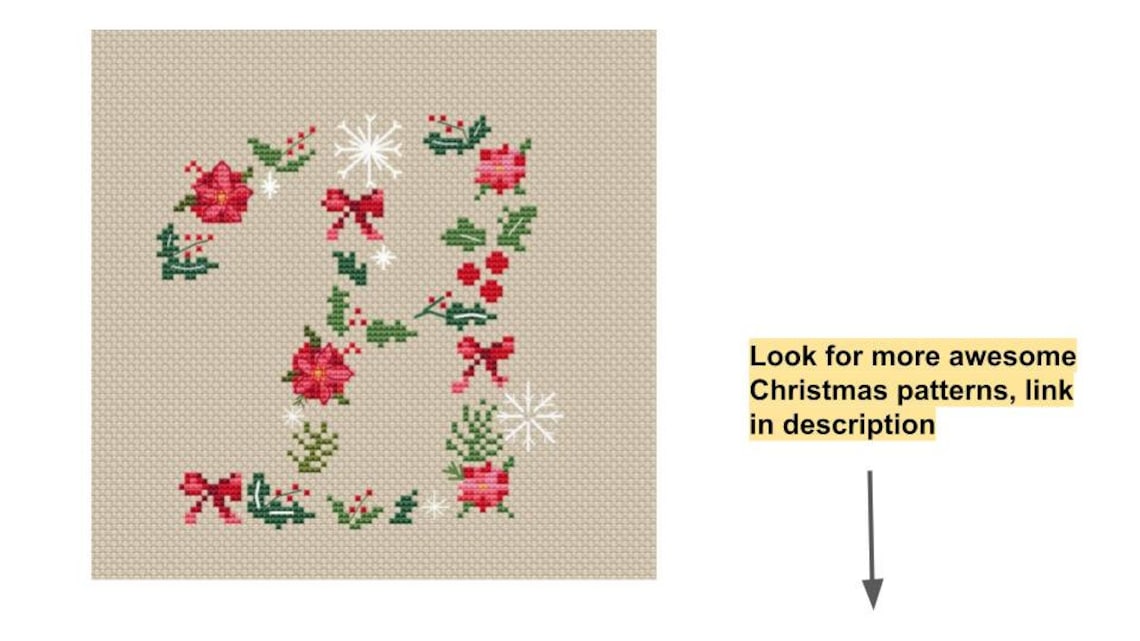 Letter B Cross Stitch Pdf Alphabet Cross Stitch Pattern - Etsy