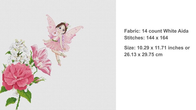 Fairy Cross Stitch Pattern Magic Flower Fairy Cross Stitch - Etsy