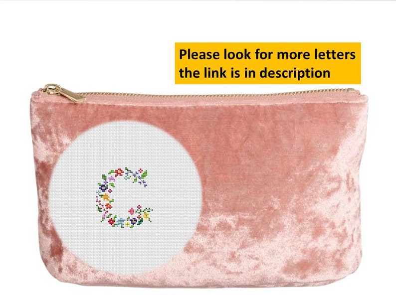 Letter G Cross Stitch Pattern Pdf Monogram Floral Small - Etsy