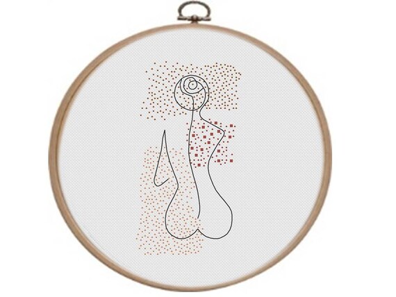 Feminist Cross Stitch Pattern Modern Woman Embroidery Easy | Etsy