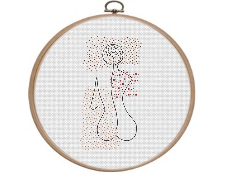 Art & Collectibles Embroidery Pattern One Line Fiber Arts etna.com.pe