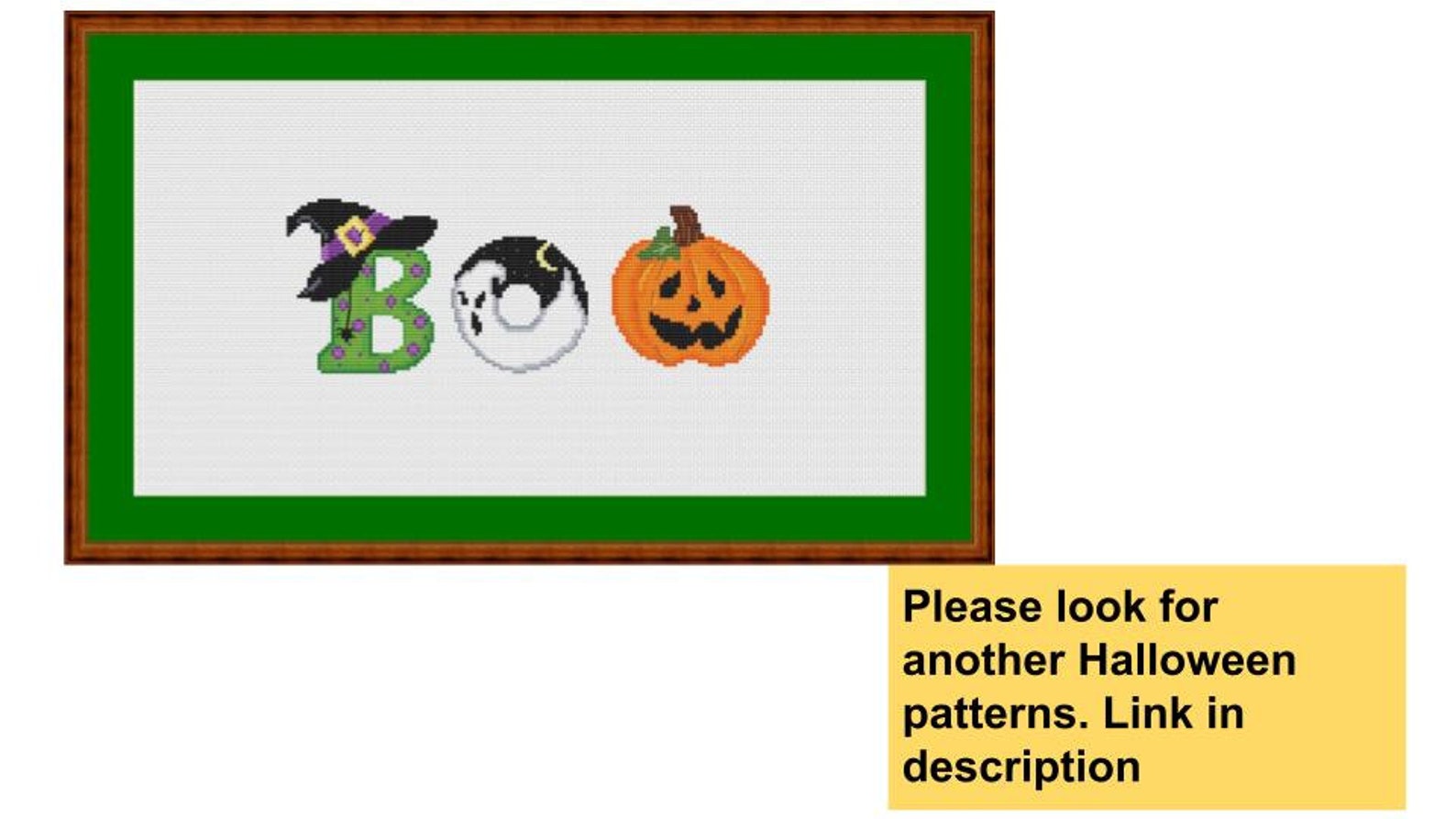 Halloween Cross Stitch Pattern Boo Cross Stitch Pdf Small - Etsy