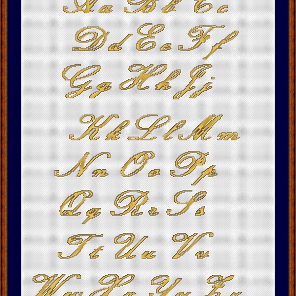 Cursive Cross Stitch - Etsy