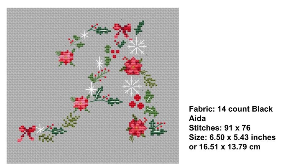 Letter A Cross Stitch Pdf Alphabet Cross Stitch Pattern - Etsy