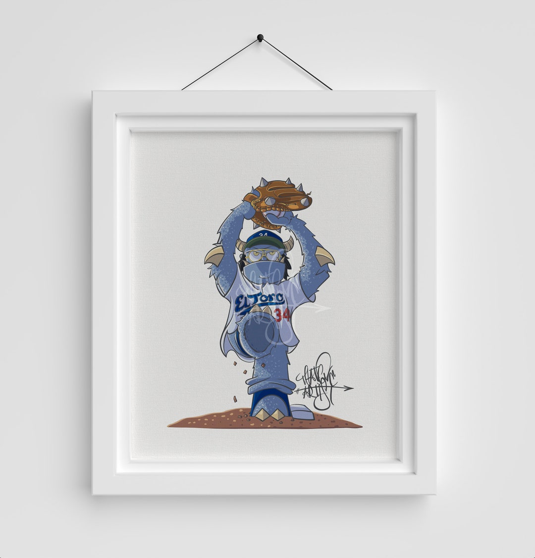 Fernando Valenzuela Print | Baseball | Artwork | Fan Art | Baseball ...