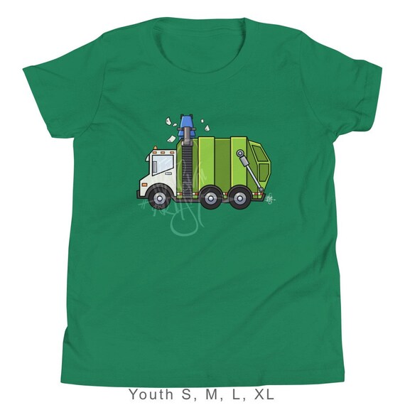 Youth Recycle Truck Shirt Green Recycle Truck Garbage | Etsy