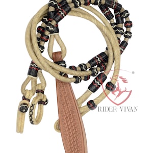 Romal Reins Natural & Black, Romal Reins 20 Plait, Romal Reins Regular ...