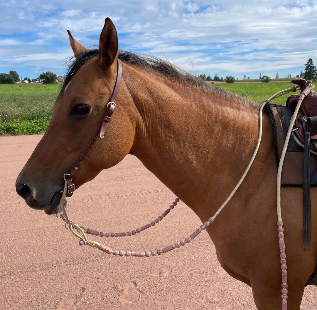 20 Plaits Romal Reins, 55" Romal Reins, Hand-braided Romel Reins, Romel ...