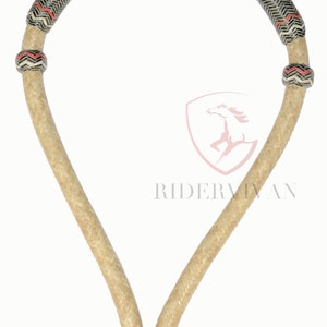 Handmade Bosal Set, 40 Plaits Rawhide Natural & Black Bosal Set, Bosal ...