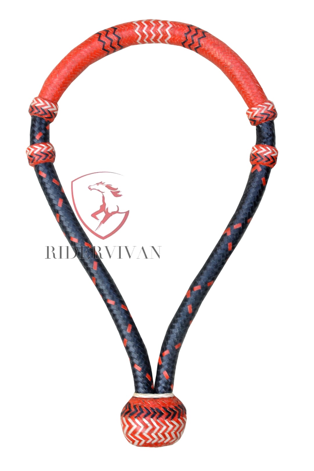 Horse Bosal Black & Red, 24 Plaits Rawhide Bosal, Hand-crafted Hackmore ...