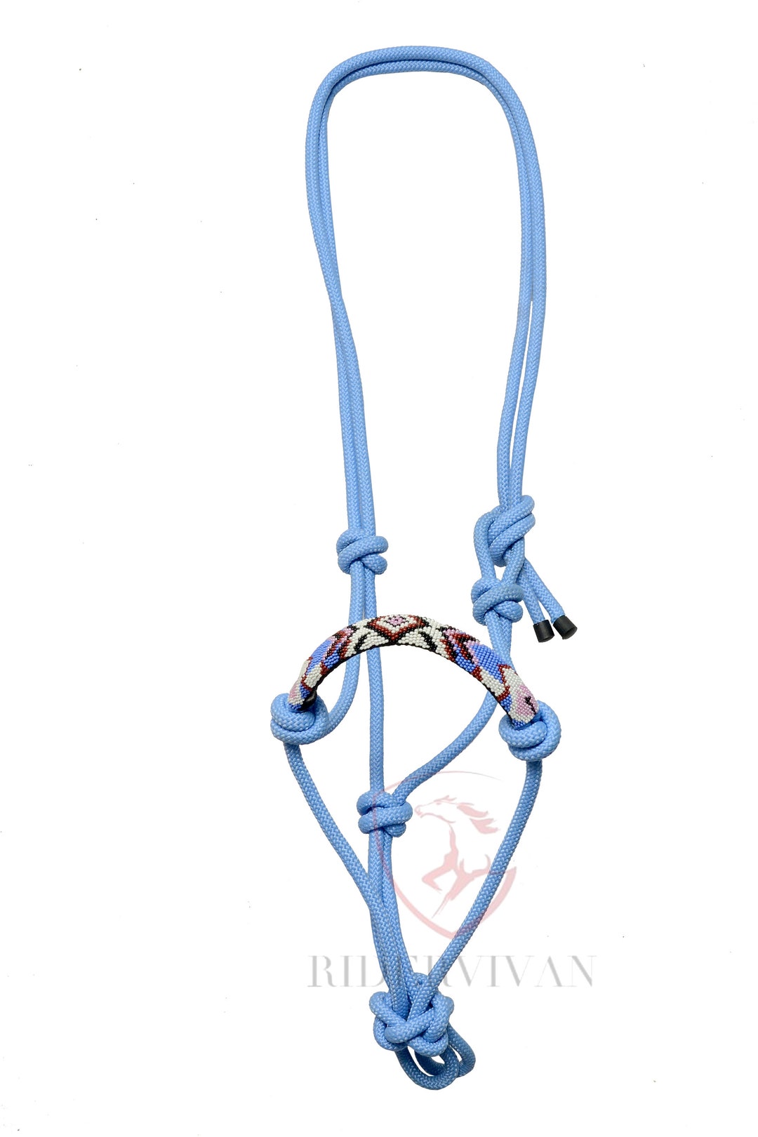 Nylon Horse Braided Rope Halter, Beaded Noseband, Nylon Rope Halter ...