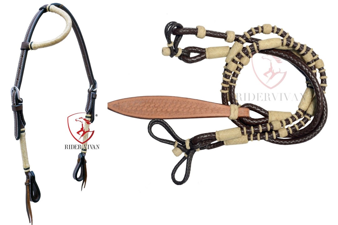 Hand-braided Romal Reins With Headstall, Romal Reins With One Ear ...