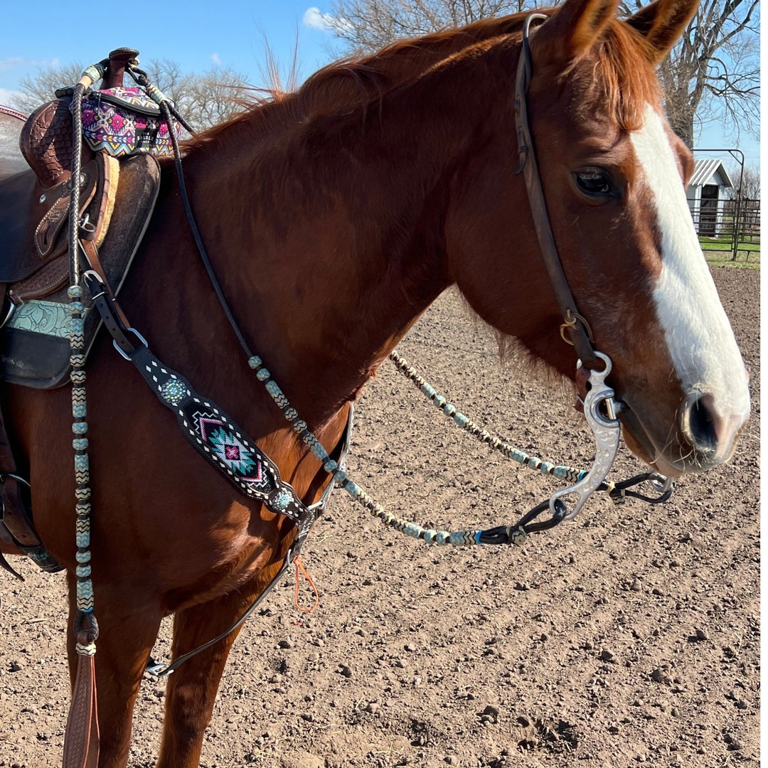 Romel Reins 10 Plait Regular 55", Brown Soft Leather Romal Reins, Romel ...