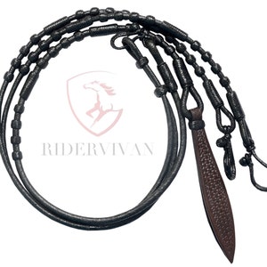 Romal Reins Black Cow Rawhide Romel 20 Plaits Regular - Etsy