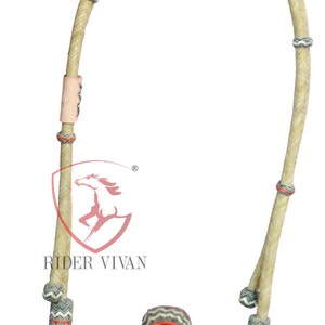 Handmade Bosal Set, 40 Plaits Rawhide Natural & Black Bosal Set, Bosal ...