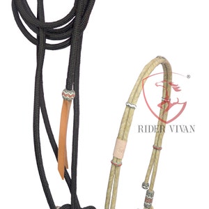 Handmade Bosal Set, 40 Plaits Rawhide Natural & Black Bosal Set, Bosal ...