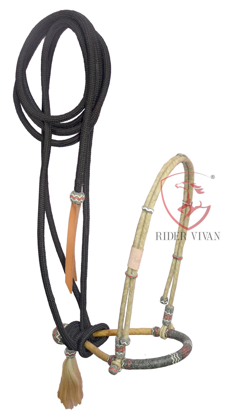 Handmade Bosal Set 40 Plaits Rawhide Natural & Black Bosal - Etsy