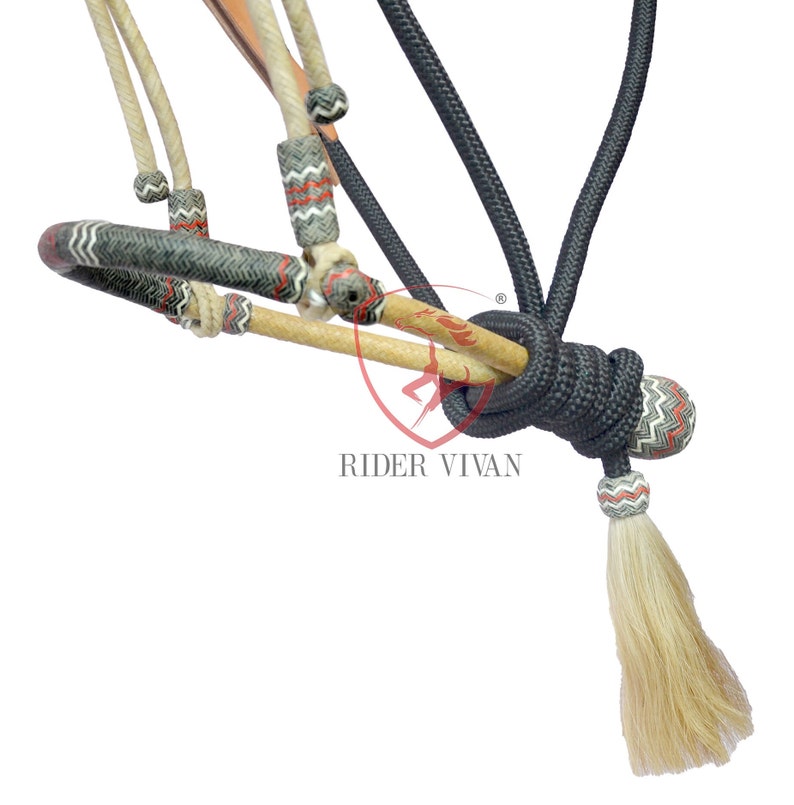 Handmade Bosal Set 40 Plaits Rawhide Natural & Black Bosal - Etsy