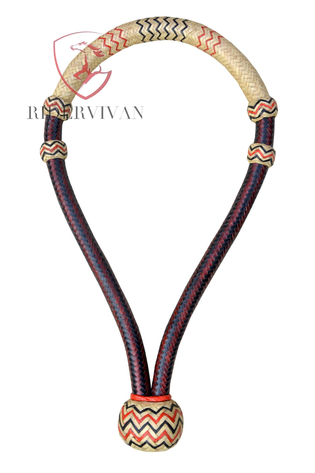 Hand-crafted Rawhide Horse Bosal, Black & Cherry, 24 Plaits - Etsy