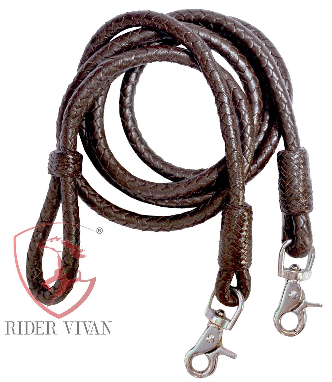 Hand Braided Roping Reins, Western Roping Rein, 8 Plites Dark Brown ...
