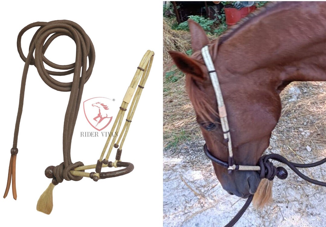 Handmade Bosal Set, Rawhide Bosal Set 40 Plaits, Bosal Set Natural ...