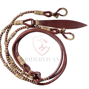 20 Plaits Romal Reins California Style Romal Reins Cherry Red | Etsy